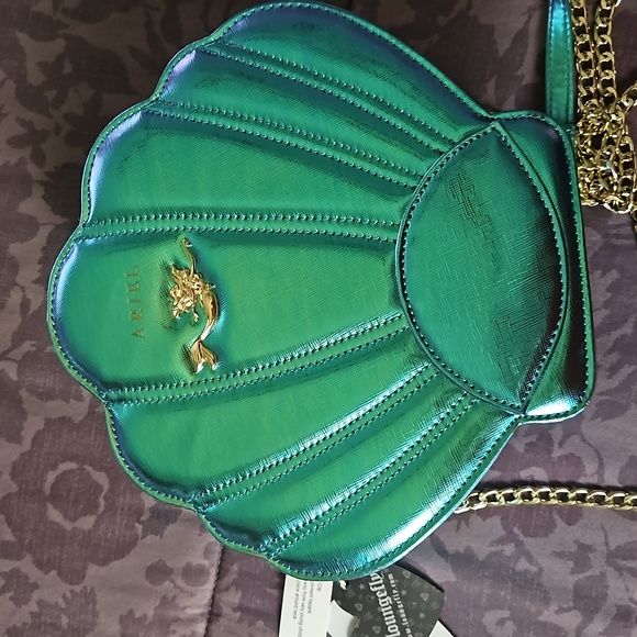 Loungefly | Bags | New Loungefly Ariel Teal Shell Crossbody Rare Htf Og ...